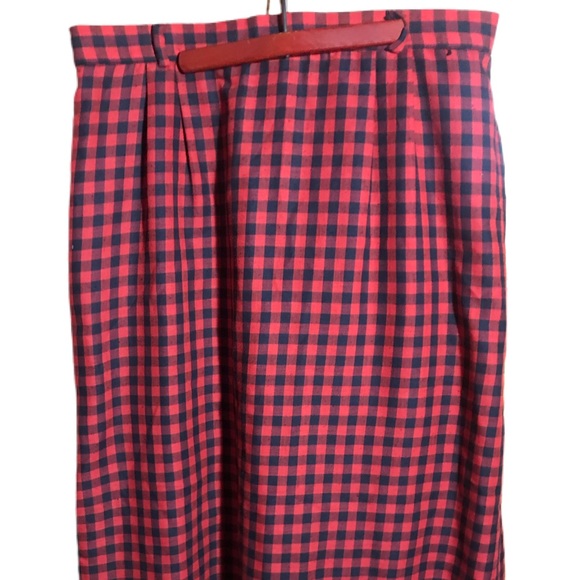 Sail Loft | Skirts | Red Black Check Fully Lined Skirt Holiday Casual ...